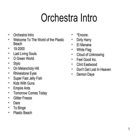 Orchestra intro | PPT | R&B/Soul/Funk | Music