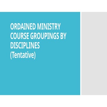 ORDAINED-MINISTRY-PROGRAMME.pptx Program | PPT