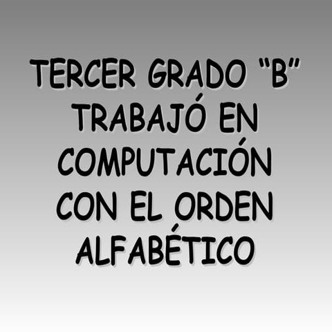 Orden Alfabetico | PPT