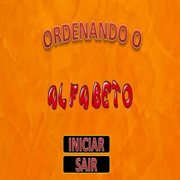 Ordenando o alfabeto | PPT