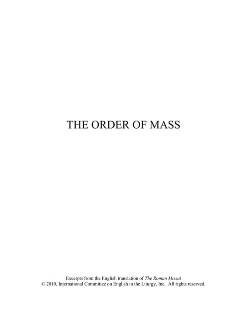 What is Catholic Mass? | PPTX | Christianity | Religion & Spirituality