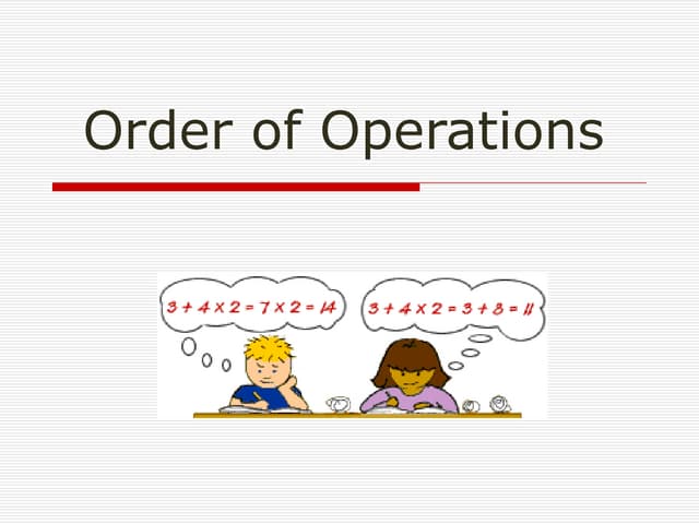 Order of Operations | PPTX