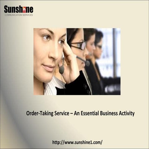 Order-Taking Service – An Essential Business Activity | PPT