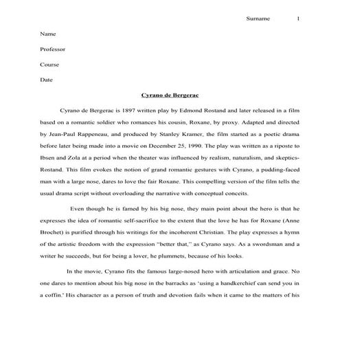cyrano de bergerac | PDF