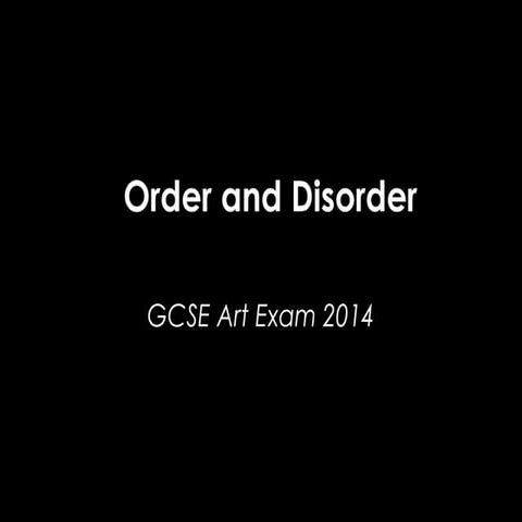 Order and disorder powerpoint | PPT