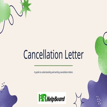 Order Cancellation, Membership Cancellation Letter | PPTX