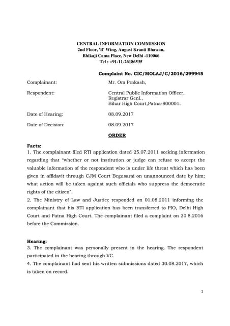 Order dated 09.03.2018 against SC | PDF