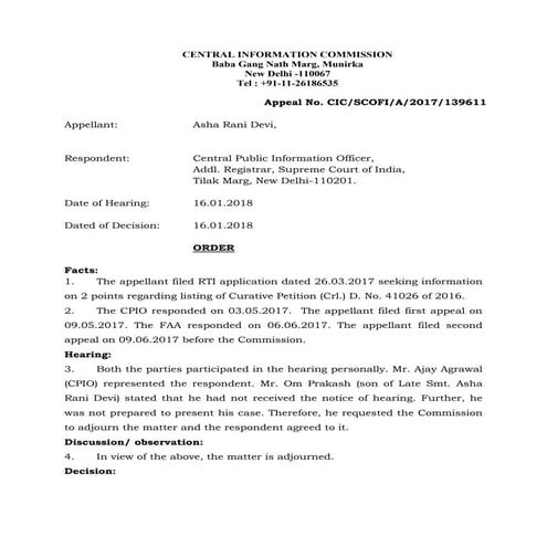 Order dated 09.03.2018 against SC | PDF