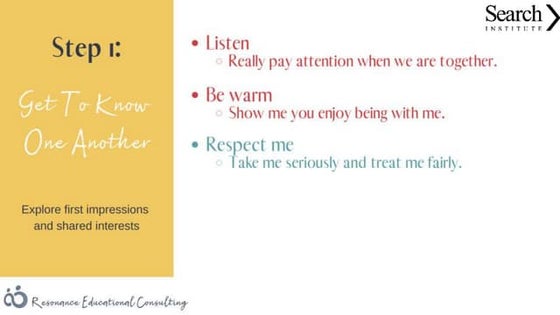 5 elements of a developmental relationship | PPT