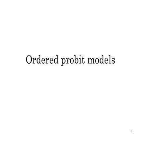 ordered_probit.ppt modelo Probit ordenado | PPT