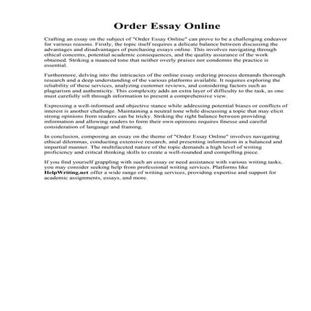 Order Essay Online.pdfOrder Essay Online | PDF