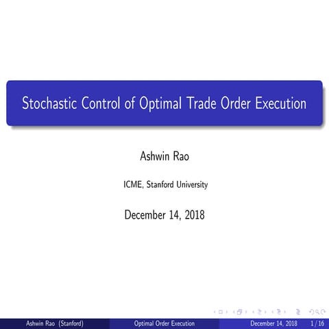 Stochastic Control Of Optimal Trade Order Execution Ppt 4302