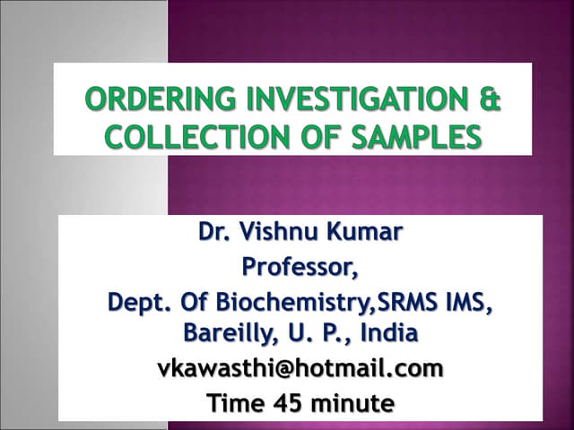 Chapter 4 Specimen collection, handling, and processing.ppt | Blood ...