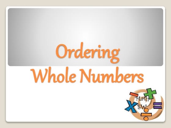Unit 2 comparing and ordering numbers | PPT