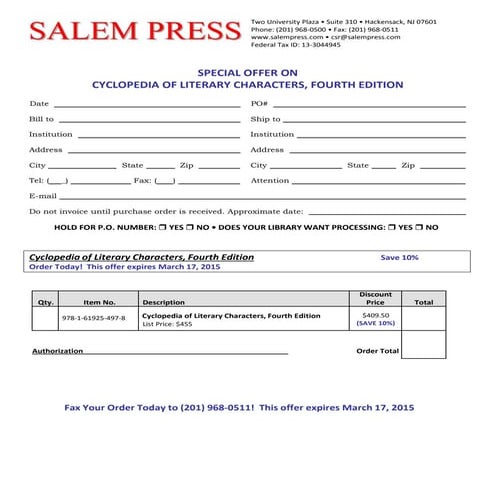 Order lit characters_15 | PDF