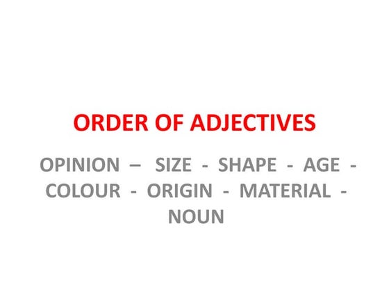 Adjectives | PPT
