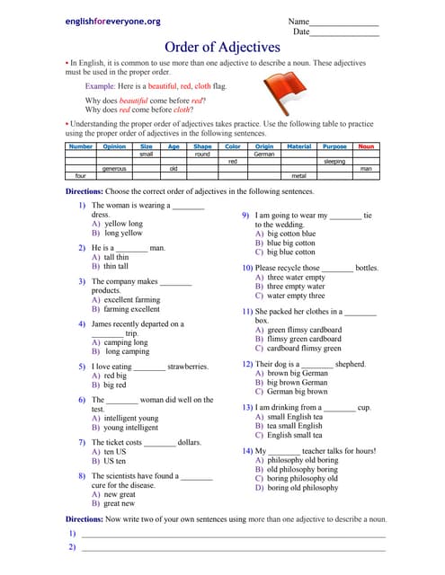 Les adjectifs BAGS/BANGS | PPT