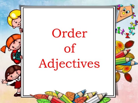 Adjectives order | PDF