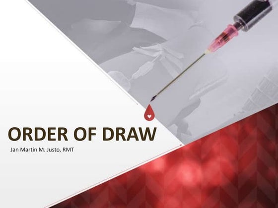 Order of draw in phlebotomy section | PPTX