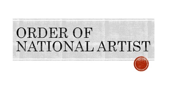 National Artists of the Philippines.pptx | Design | Fine Art
