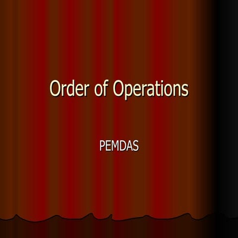 Order Of Operations | PPT