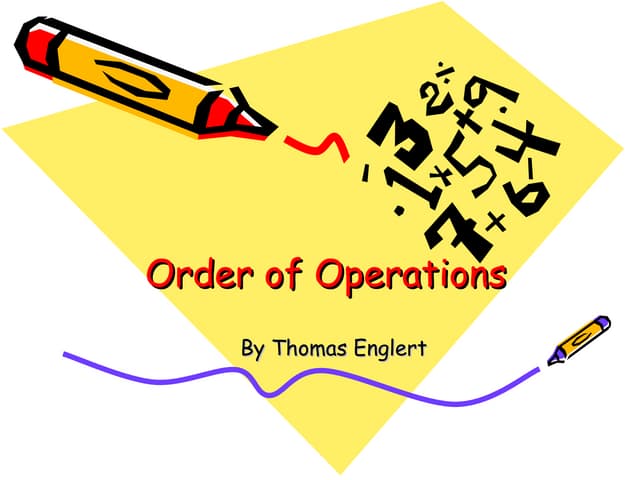 Order of Operations (MDAS Rules) Math 4 | PPTX