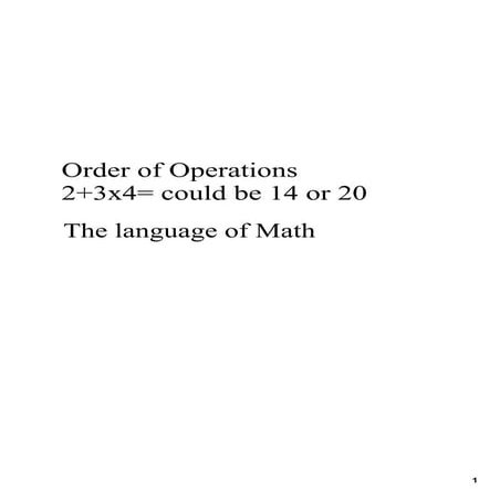 Order of operations 2 | PDF