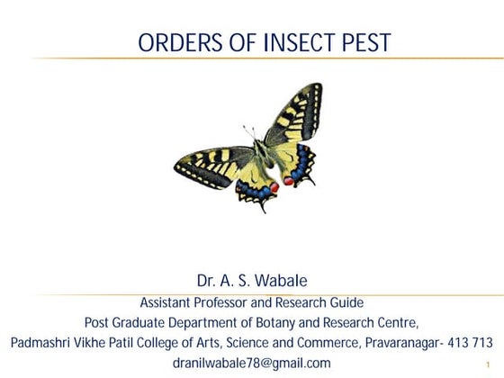 orthoptera order of insect and its classification. | PPT