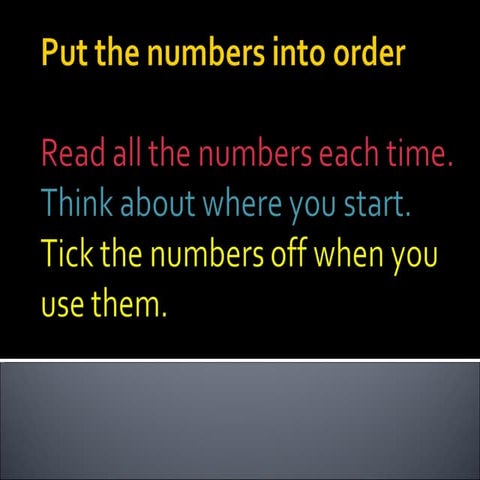 Order the numbers | PPT