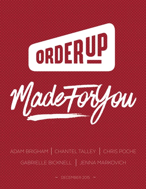 OrderUp Marketing Strategy | PPT