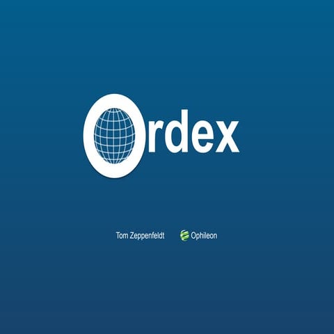 Ordex at Open Data Development Camp 2012 | PPTX
