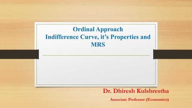 Indifference curve and budget line | PDF