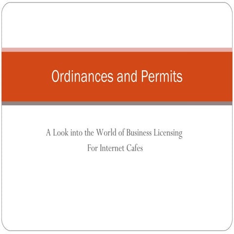 Ordinances And Permits | PPT