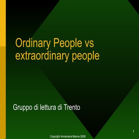Ordinary People Vs Extraordinary People.Ppt