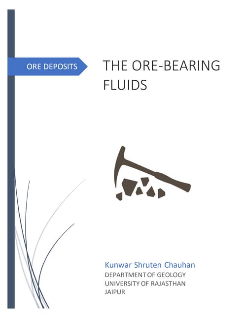 PROCESSES OF FORMATION OF ORE DEPOSIT | PPTX
