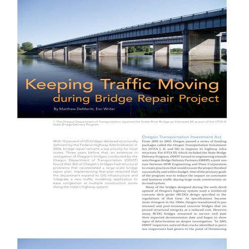 Keeping Traffic Moving during Bridge Repair Project | PDF