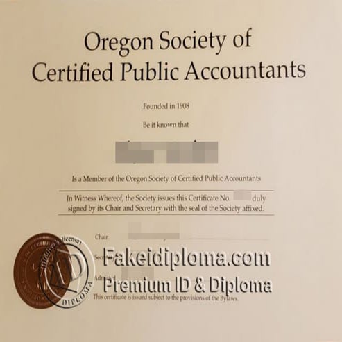 Oregon Cpa Certificate Ppt
