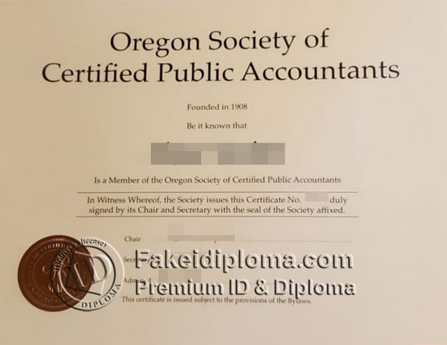 Oregon Cpa Certificate Ppt