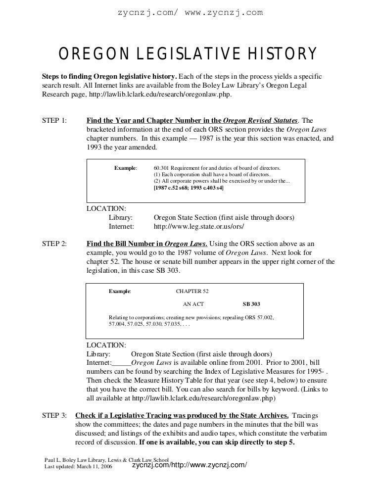 Legislative History