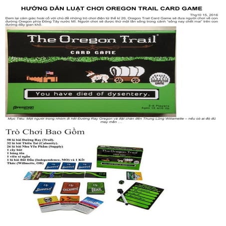 Oregon trail card game | PDF