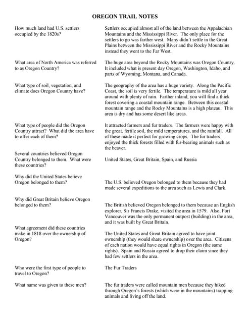 The oregon trail | PPT