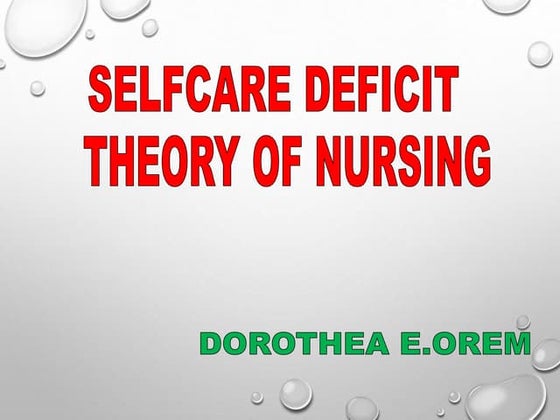 Dorothea E Orem Sajie | PDF