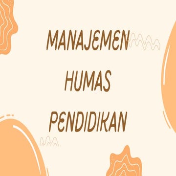 Manajemen humas pendidikan Islam | PPTX