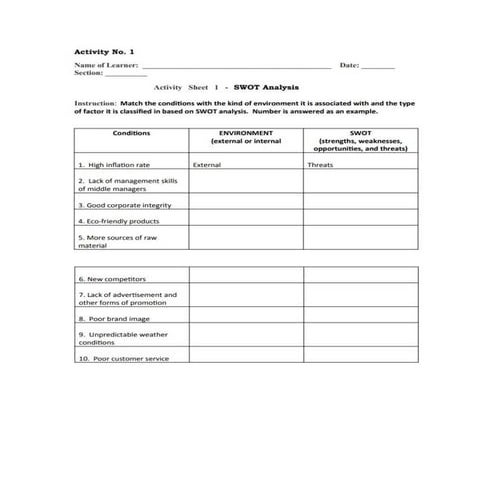 Organizational and management quarter 1.1 A | PDF