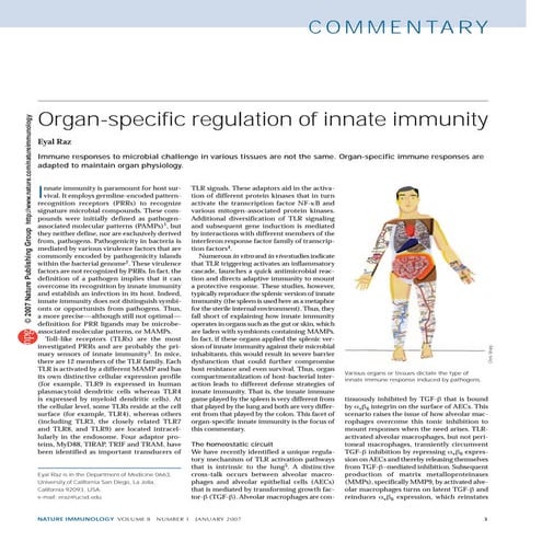 Organ specific regulation of innate immunity | PDF