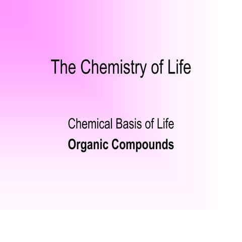 ORGANIC-COMPOUNDS.ppt | Chemistry | Science