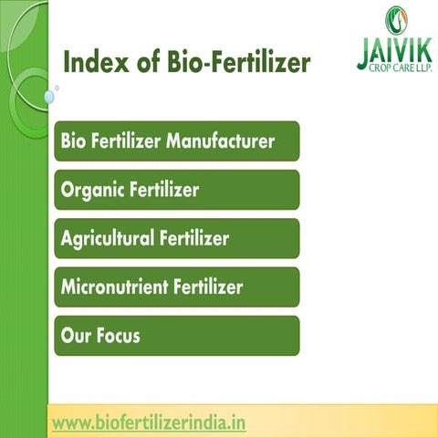 Bio Fertilizer Manufacturer | PDF
