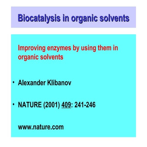 Organic solvents | PPT