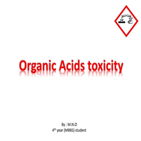 Organic Acids Toxicity | PPT