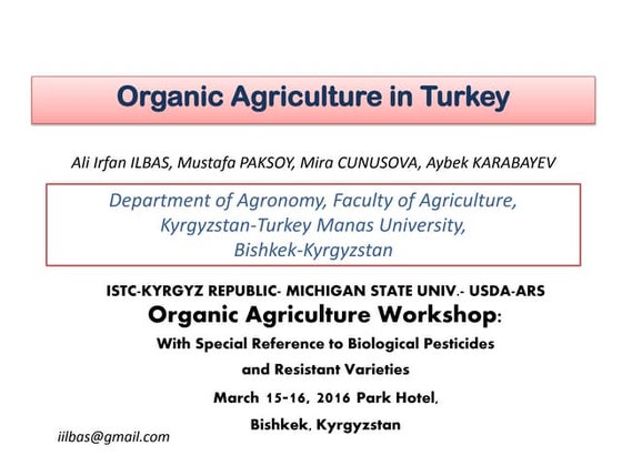 Agriculture & Food Industry in Turkey | PPT